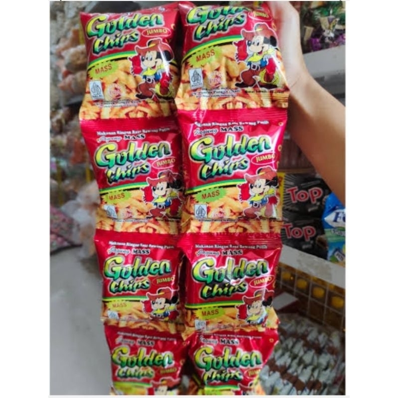Jual Jajanan Jadul Golden Chips 1 renceng 10pcs ( 17gram ) | Shopee ...