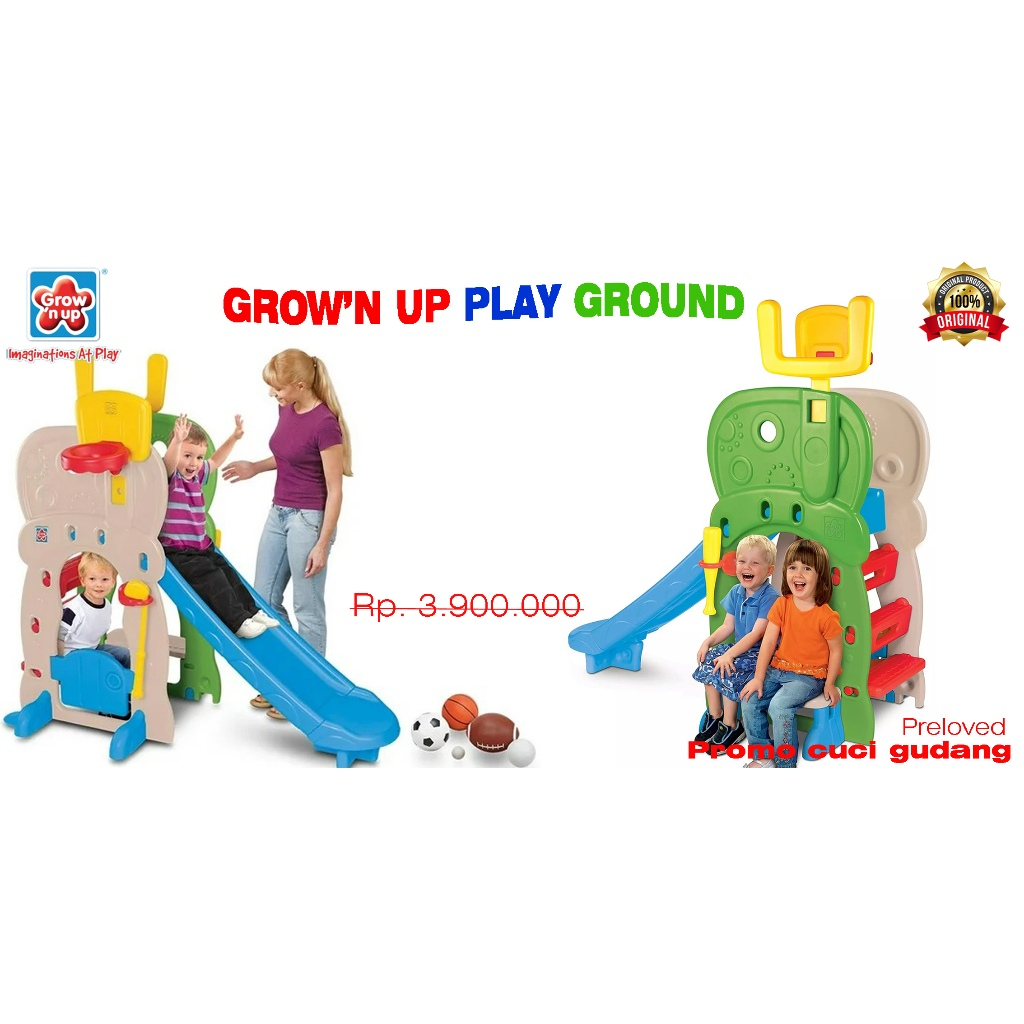Jual Grow N Up – 5 in 1 Activity Clubhouse Slide PLAYGROUND for kids ...