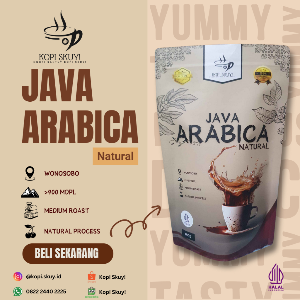 Jual Kopi Skuy! Java Arabica Natural - Bubuk Kopi 100 Gr | Shopee Indonesia