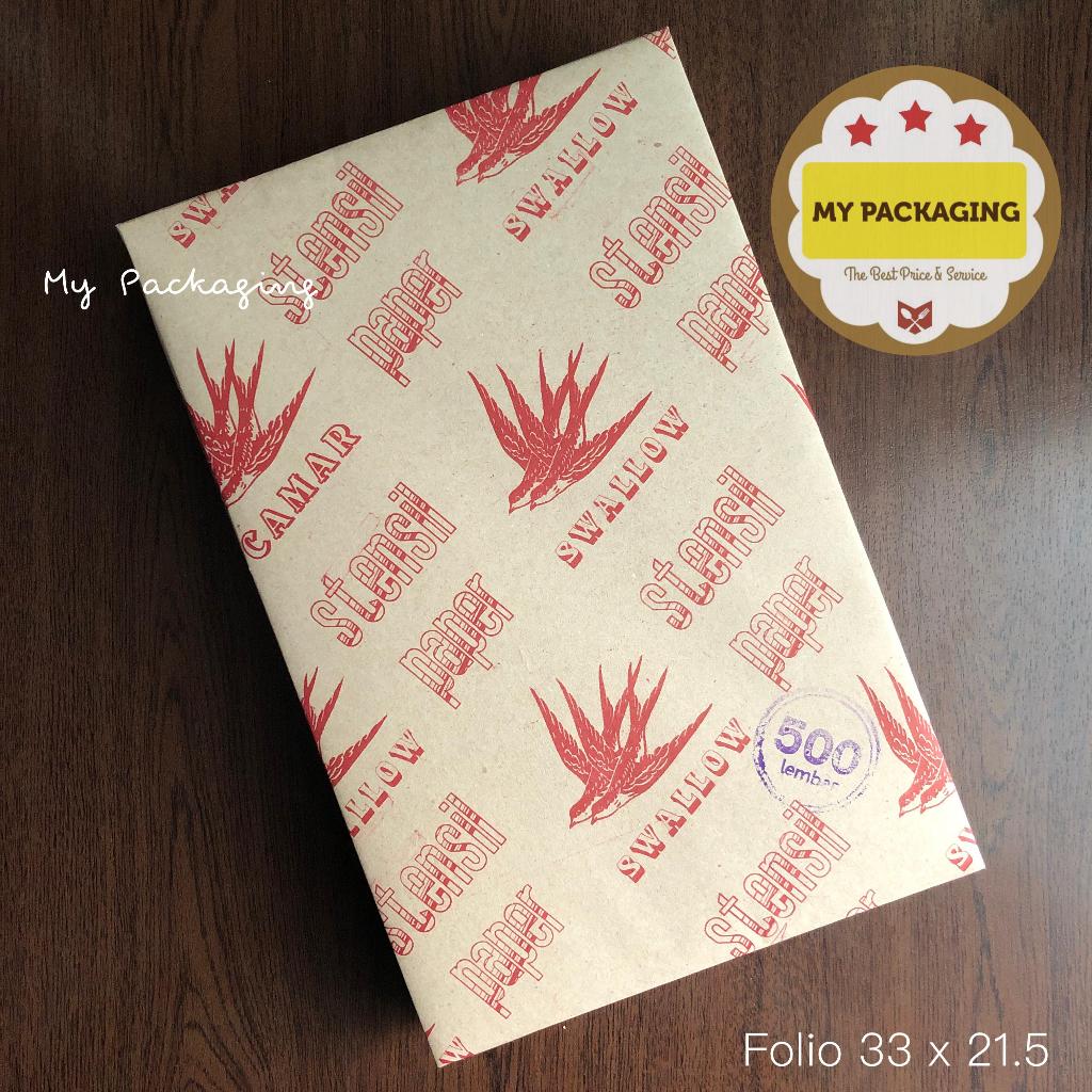 Jual KERTAS Buram Kertas Koran Stensil Ukuran folio F4 satu Rim isi 500 ...