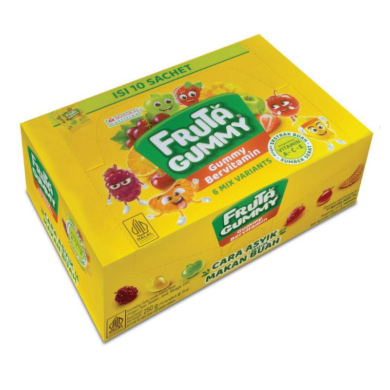 Jual FRUTA GUMMY BERVITAMIN 6 MIX VARIANTS MAYORA 25G | Shopee Indonesia
