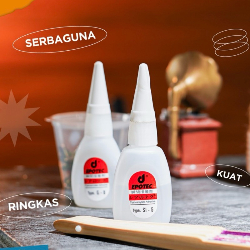 Jual (10PCS/ 1 BOX 50PCS) EPOTEC SUPER GLUE SI-5 Lem Epotec Lem Korea ...