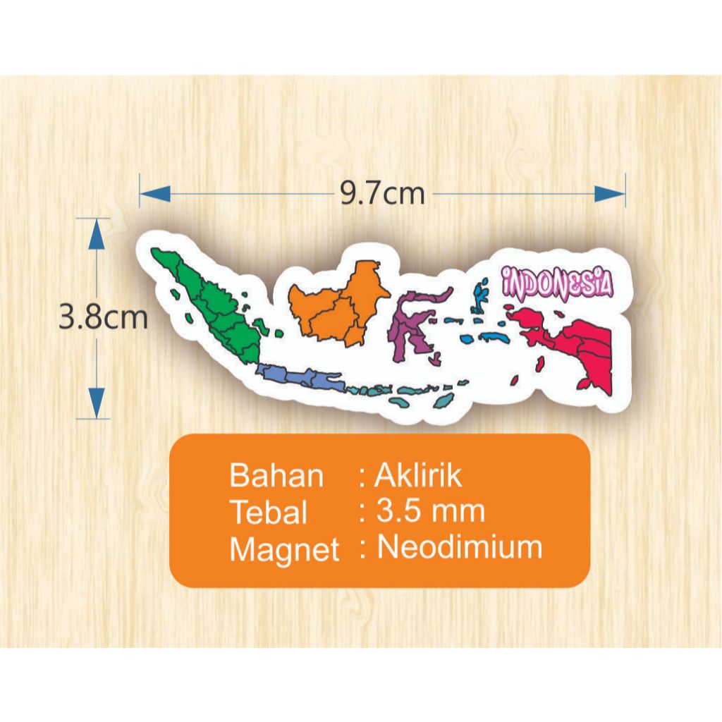 Jual Souvenir indonesia tempelan magnet kulkas peta Indonesia | Shopee ...