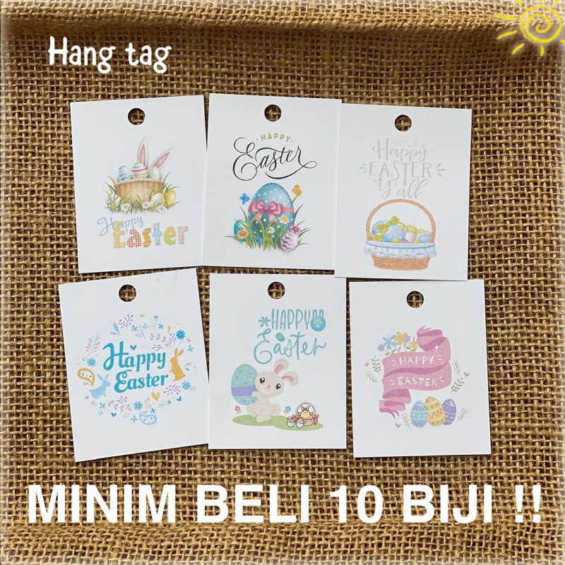 Jual 1(satu) biji hangtag ucapan happy easter / tag selamat paskah ...