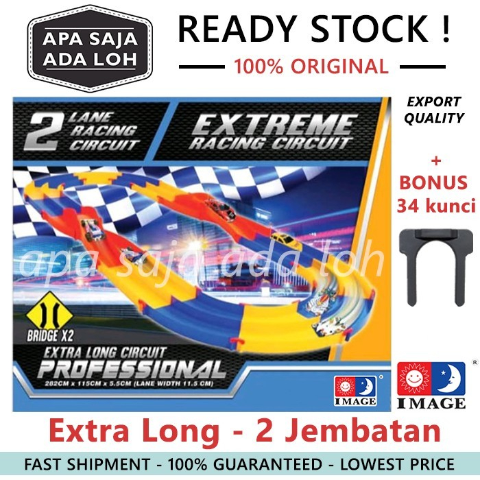 Jual Track Sirkuit Tamiya Racing Mini 4WD Long Circuit 2 Jalur dan 3 ...