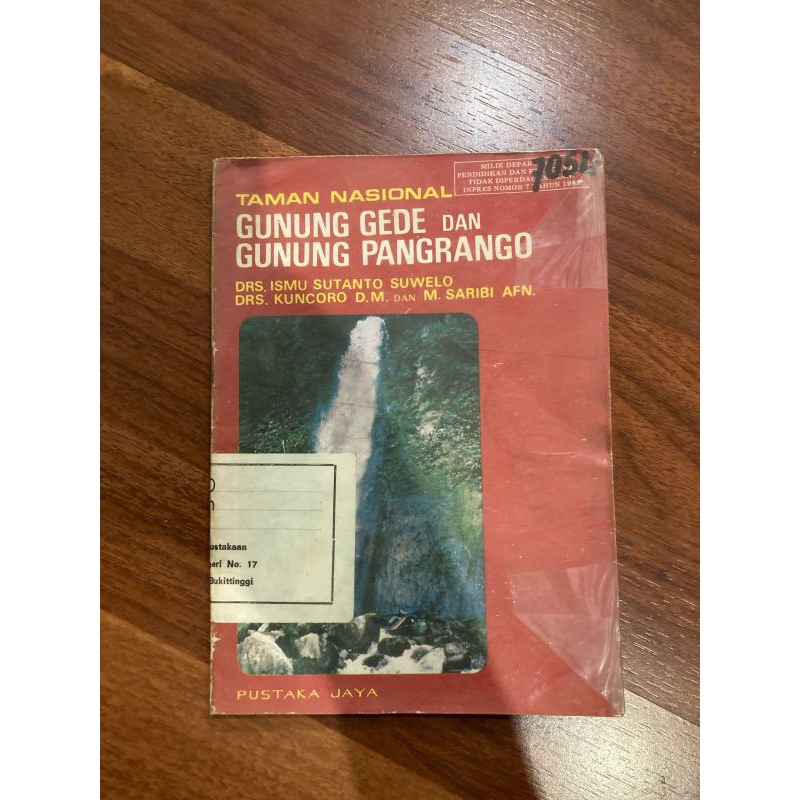 Jual Buku Cerita - GUNUNG GEDE dan GUNUNG PANGRANGO Oleh Drs. Ismu ...