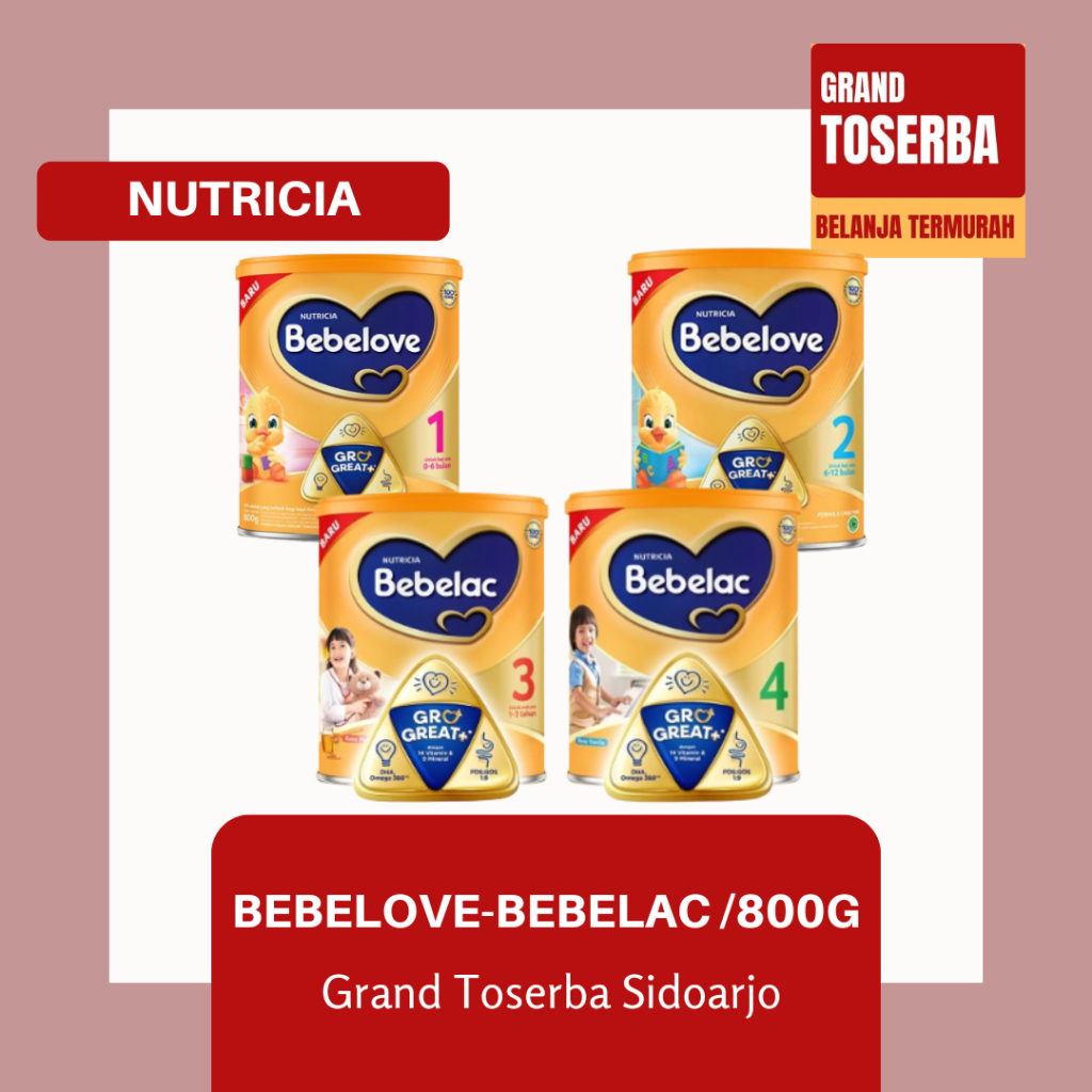 Jual BEBELAC DAN BEBLOVE KEMASAN 800 - 1800G / SUSU FORMULA UNTUK BAYI ...