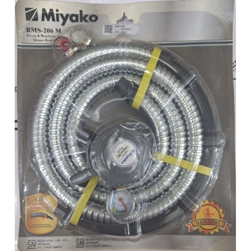 Jual Miyako Selang Regulator Gas RMS-206M / Selang dan Regulator Kompor ...