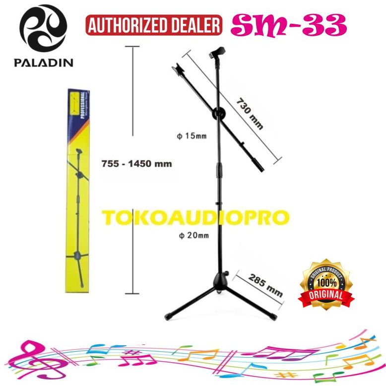 Jual Paladin SM33 Stand Microphone Murah SM-33 Stand Mikrofon | Shopee ...