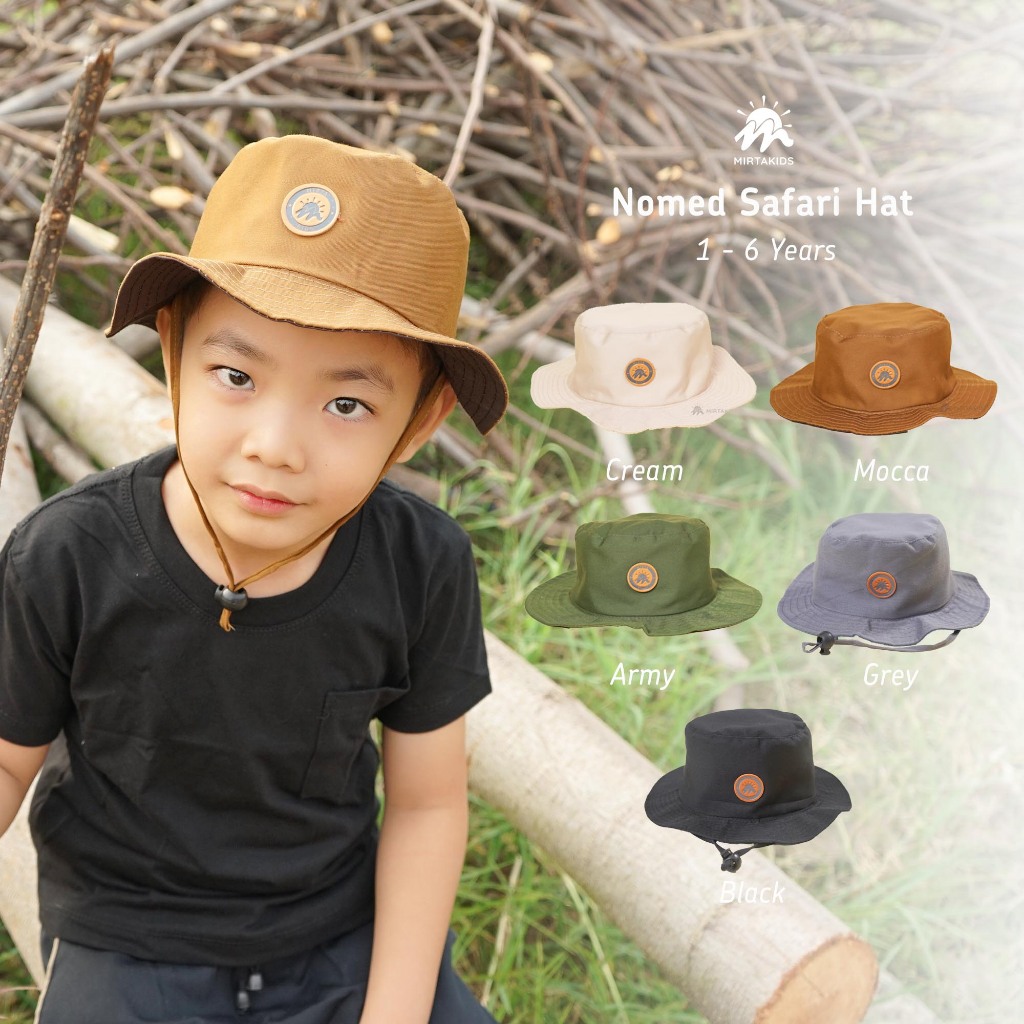 Jual Mirtakids Nomed Safari Bucket Hat Kids| Topi Outdoor Anak| (1-6 ...