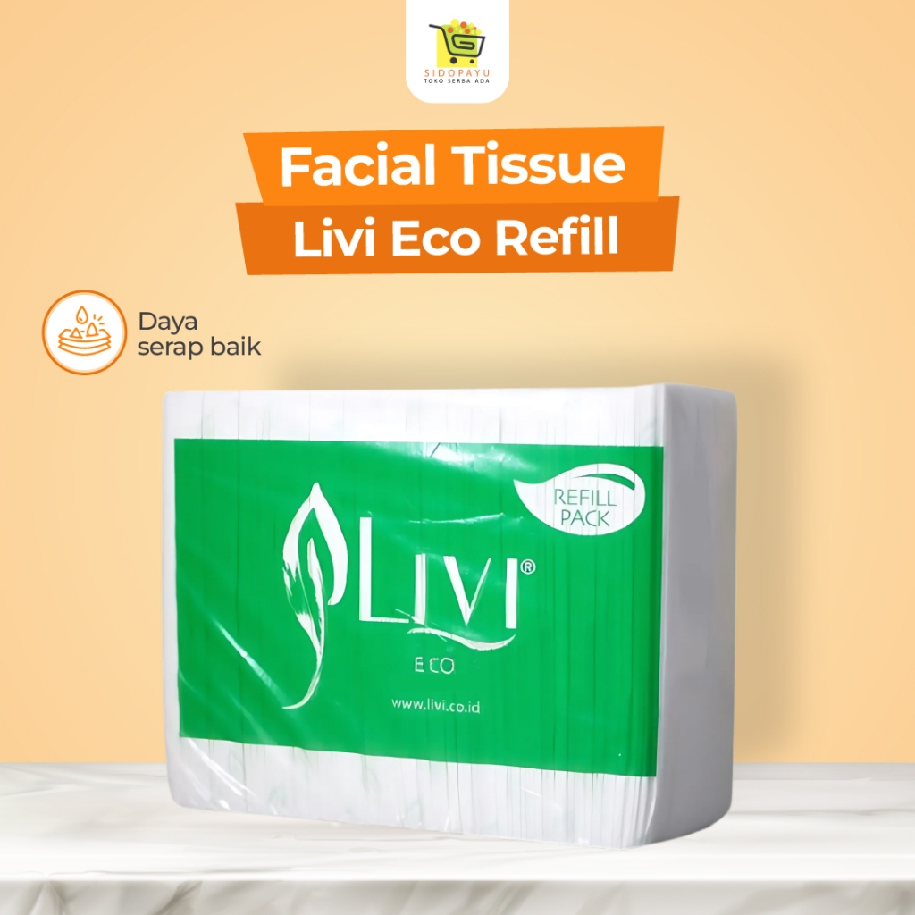 Jual Tissue Livi Eco Refill Facial Material Lembut Isi 600 Sheet Berat ...