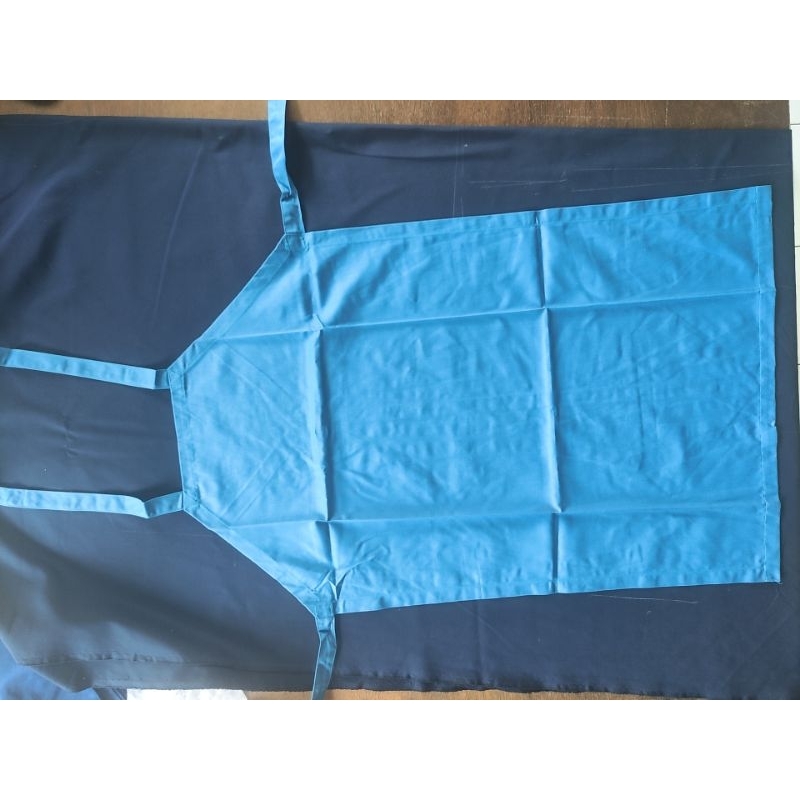 Jual apron/ celemek biru mudaa bahan drill | Shopee Indonesia