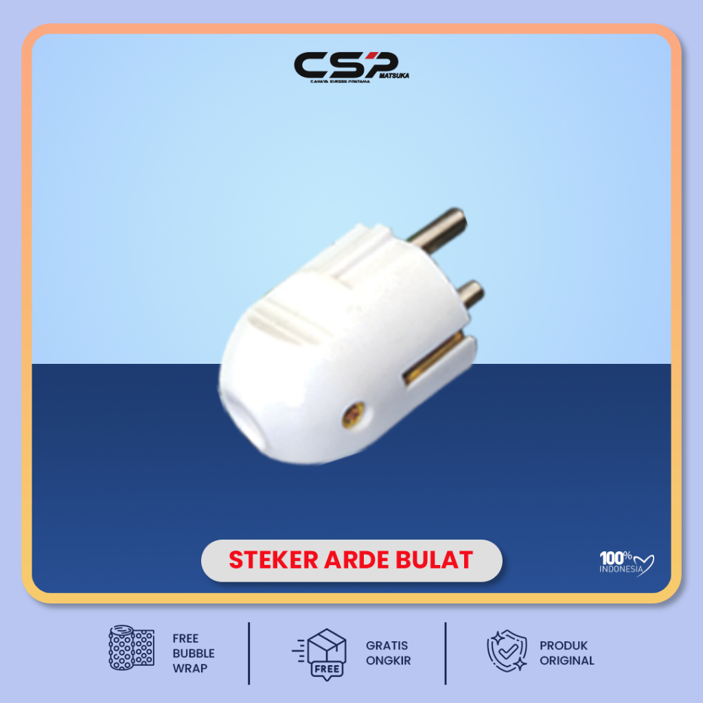 Jual [CSP_MATSUKA] Steker Arde Bulat/Colokan Steker Arde Bulat TA-8806 ...