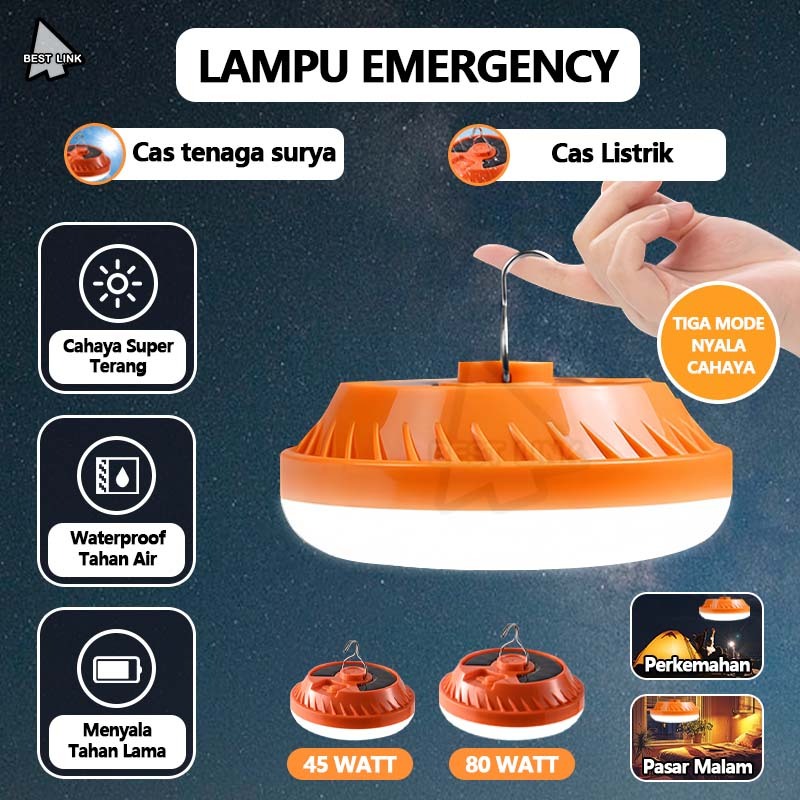 Jual Lampu Emergency Tahan Lama LED 2 model Tenaga Surya + Cas USB ...