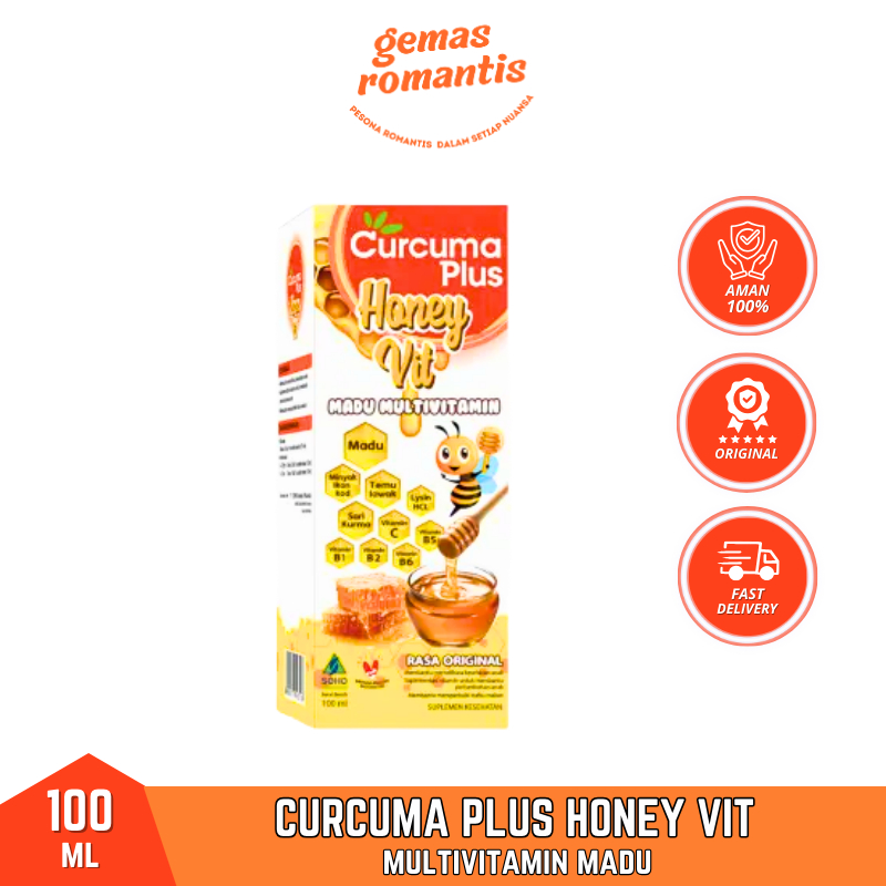 Jual CURCUMA PLUS HONEY VIT SYRUP MULTIVITAMIN MADU 100 ML RASA ORANGE ...