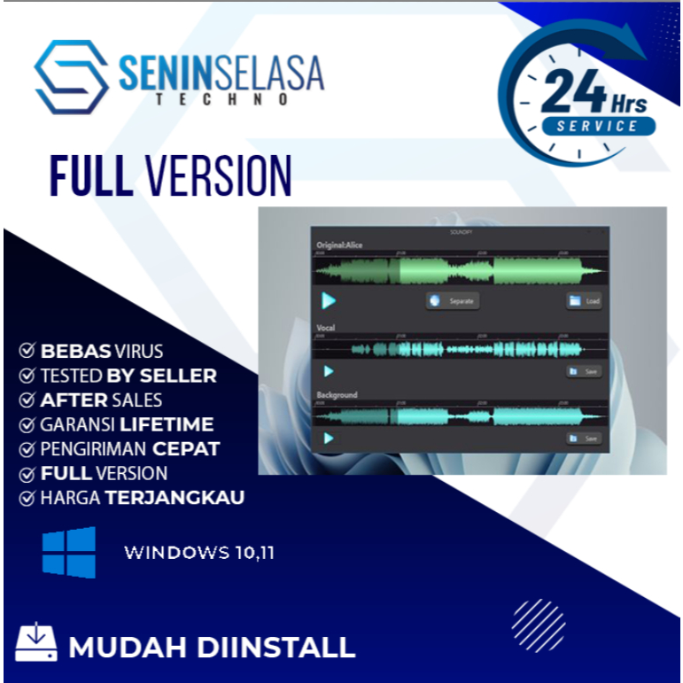 Jual Software Pemisah Vokal: Soundify Vocal Remover 1 [WIN] | Shopee ...