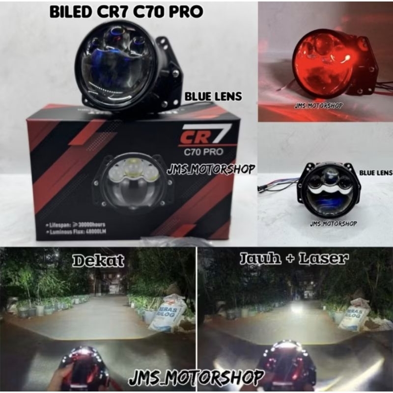 Jual CR7 C70 PRO - BILED 3INC BLUE LENS ORIGINAL | Shopee Indonesia