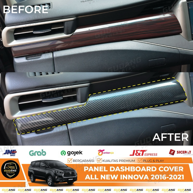 Jual Cover Panel Dashboard Innova Reborn 2016-2025 Motif Karbon ...