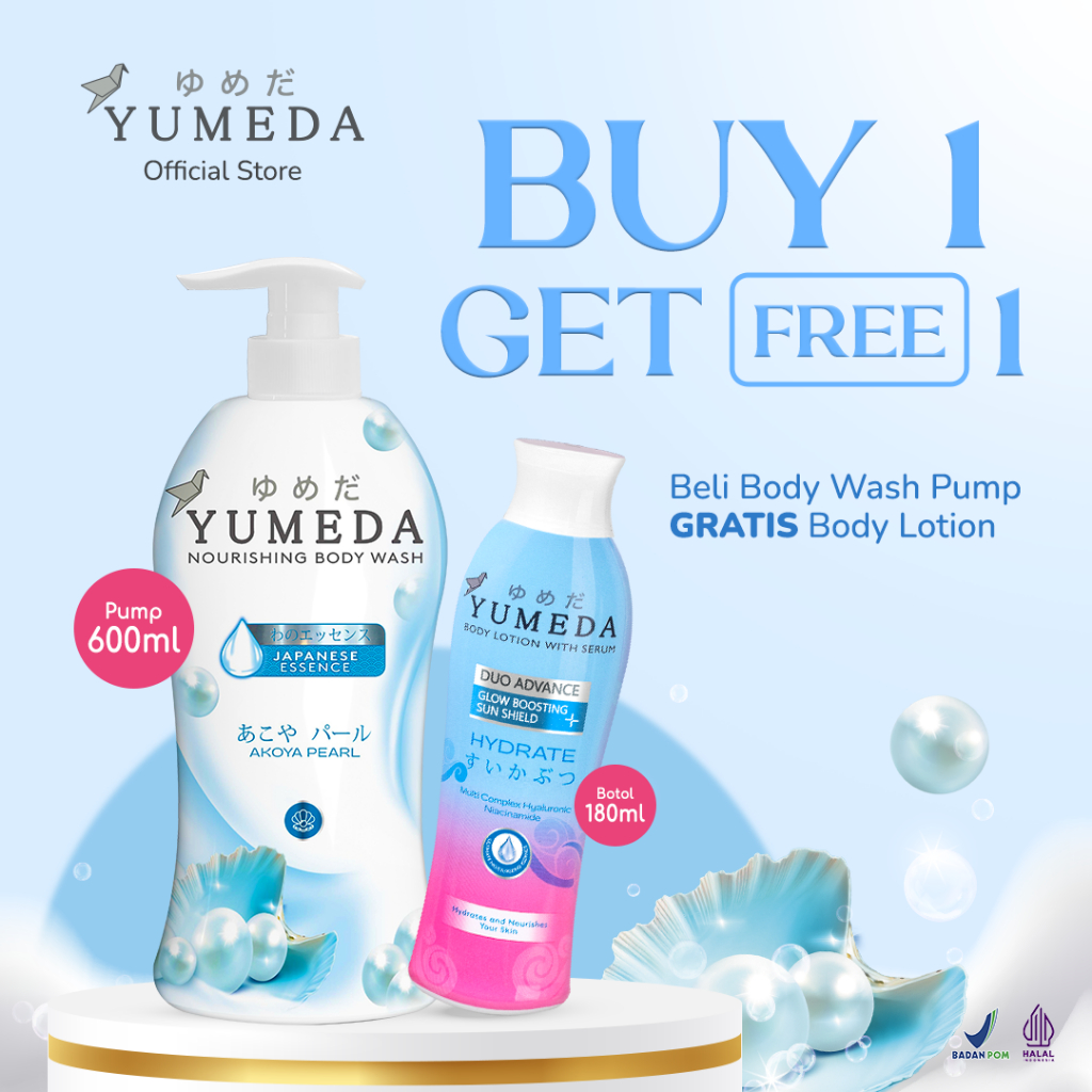 Jual [BUNDLING] YUMEDA Nourishing Body Wash Akoya Pearl Pump Bottle ...