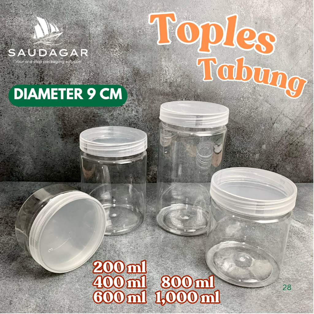 Jual Toples Tabung Plastik Tebal 200ml 400ml 600ml 800ml 1000ml ...