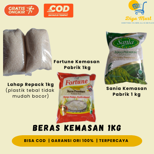 Jual Beras 1 kg (Sania, Fortune, Lahap) | Shopee Indonesia