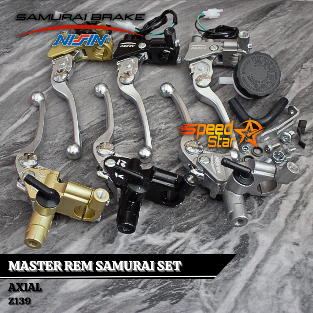 Jual Master Rem Nissin Samurai Axial Gold Grey Black Master Rem Axial Piston 13 mm Plus Switch ...
