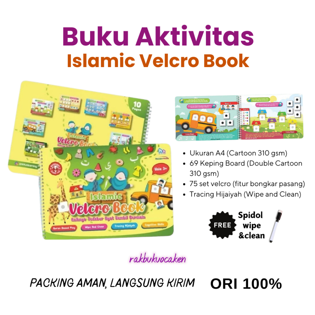 Jual Buku Aktivitas Islamic Velcro Book / Coding untuk Anak / Brain Gym ...