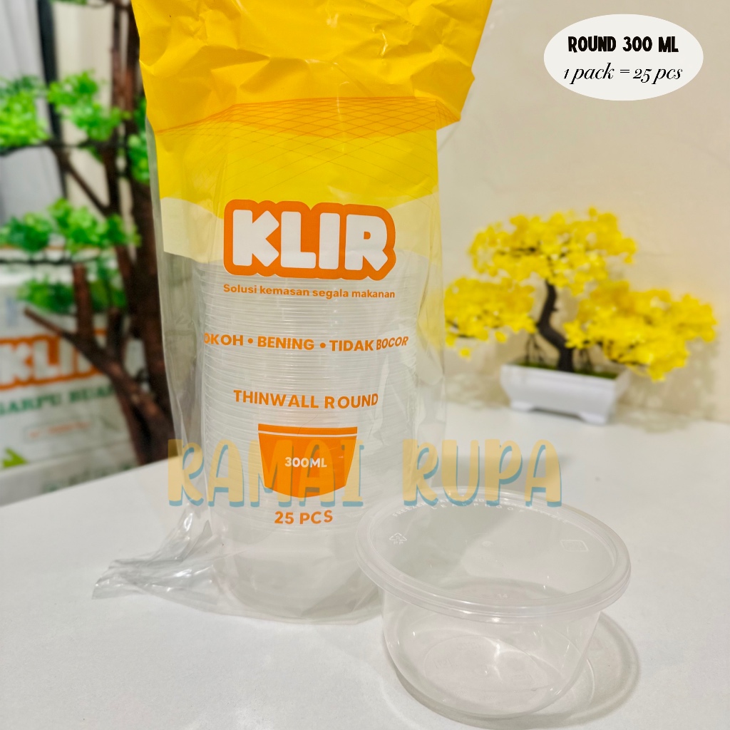 Jual [25 PCS] THINWALL ROUND MANGKOK DATAR 300 ML, KEMASAN MAKANAN ...