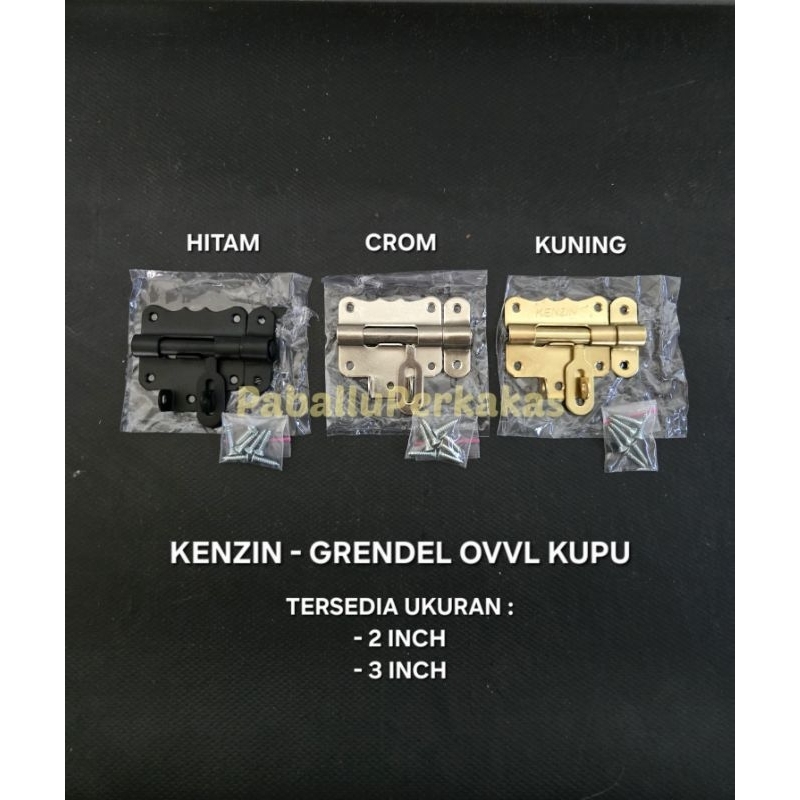 Jual Kenzin Gerendel Overval Kupu 2" 3" Tebal Hitam Crom Kuning ...