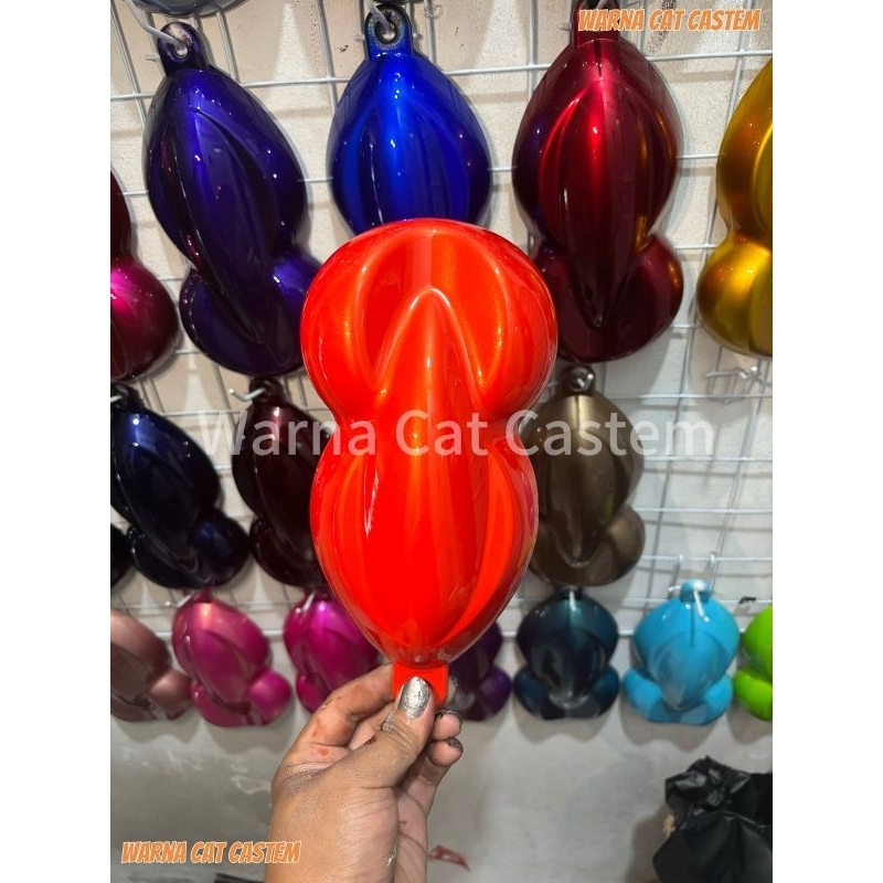 Jual Cat Orange Sunkist PU/Cat Oren Metalik Gold | Shopee Indonesia