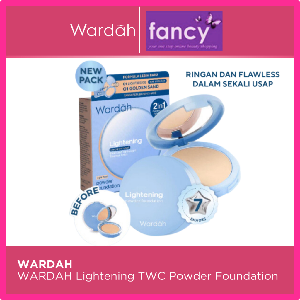 Jual Wardah Lightening TWC Two Way Cake Powder Foundation Light Feel 12 ...
