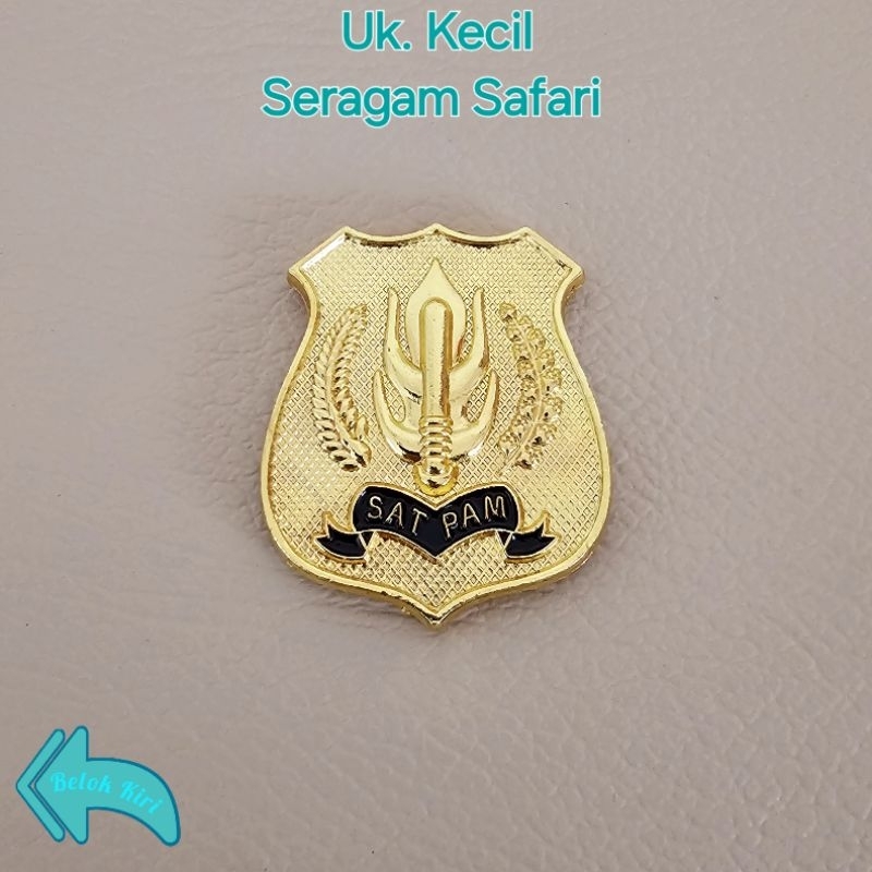 Jual Pin Kewenangan Satpam Kecil Gold Bahan Logam Cor Tebal | Shopee ...
