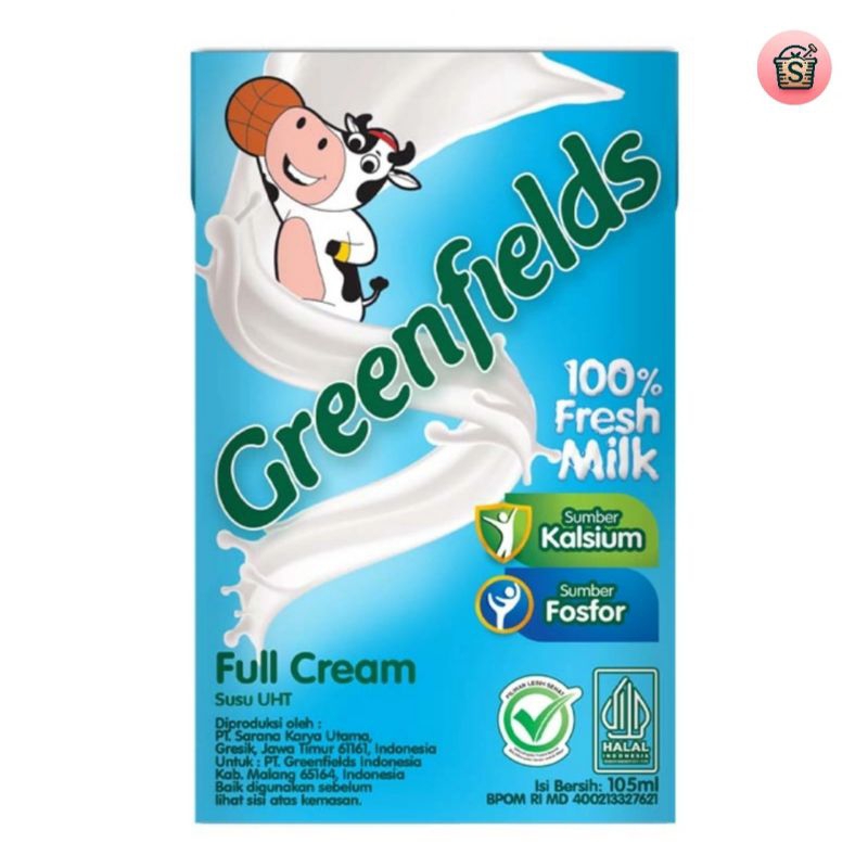 Jual Greenfields Susu UHT Full Cream Kotak 105 ml/satuan | Shopee Indonesia