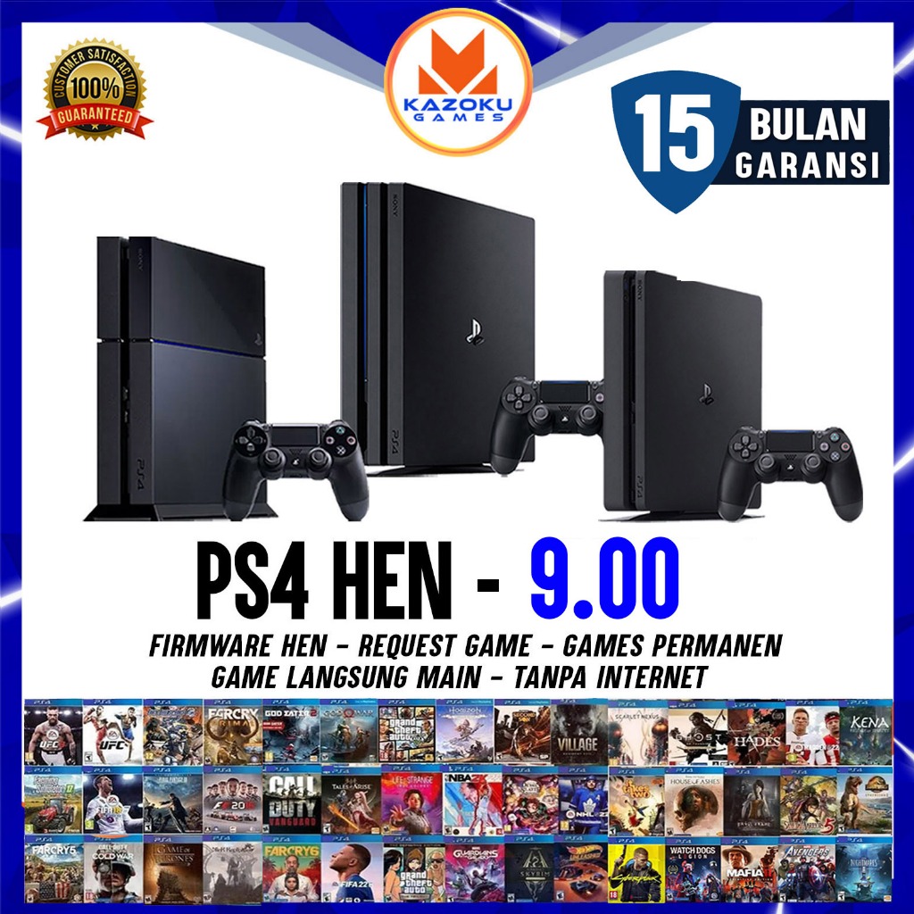 Jual PS4 FAT FW 9.00 HEN FREE FULL GAME PLAYSTATION 4 HEN FREE FULL GAME | Shopee Indonesia