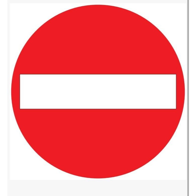 Jual Stiker Rambu Dilarang Masuk bulat Ukuran 50 cm | Shopee Indonesia