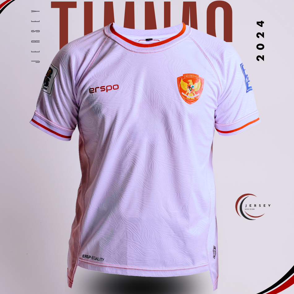 Jual JerseySoccer Jersey Timnas Indonesia 2024 Erspo Putih Big size Unisex Bahan Brazil Embos ...