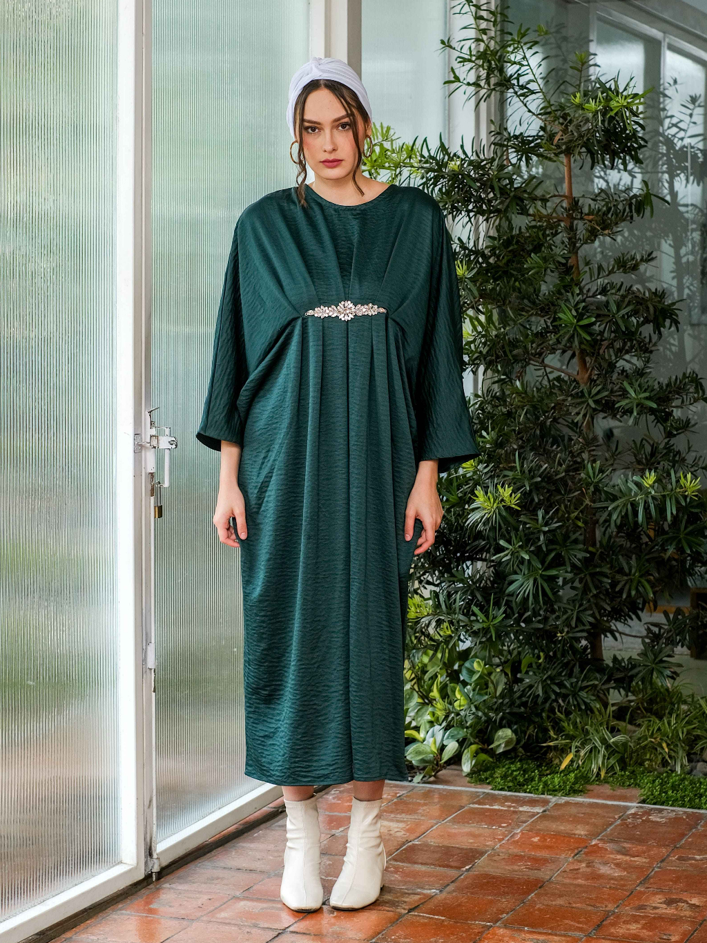 Jual Asiro Samara Cotton Flowy Dress Gaun Gamis Panjang Lembut Katun ...