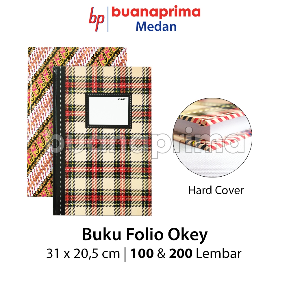 Jual Buku FOLIO HARD COVER OKEY 100 200 Lembar per pcs Buku Tulis ...