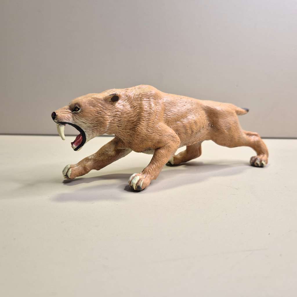 Jual Smilodon Saber-Toothed Tiger Figur Macan Hewan purba PVC Miniatur ...