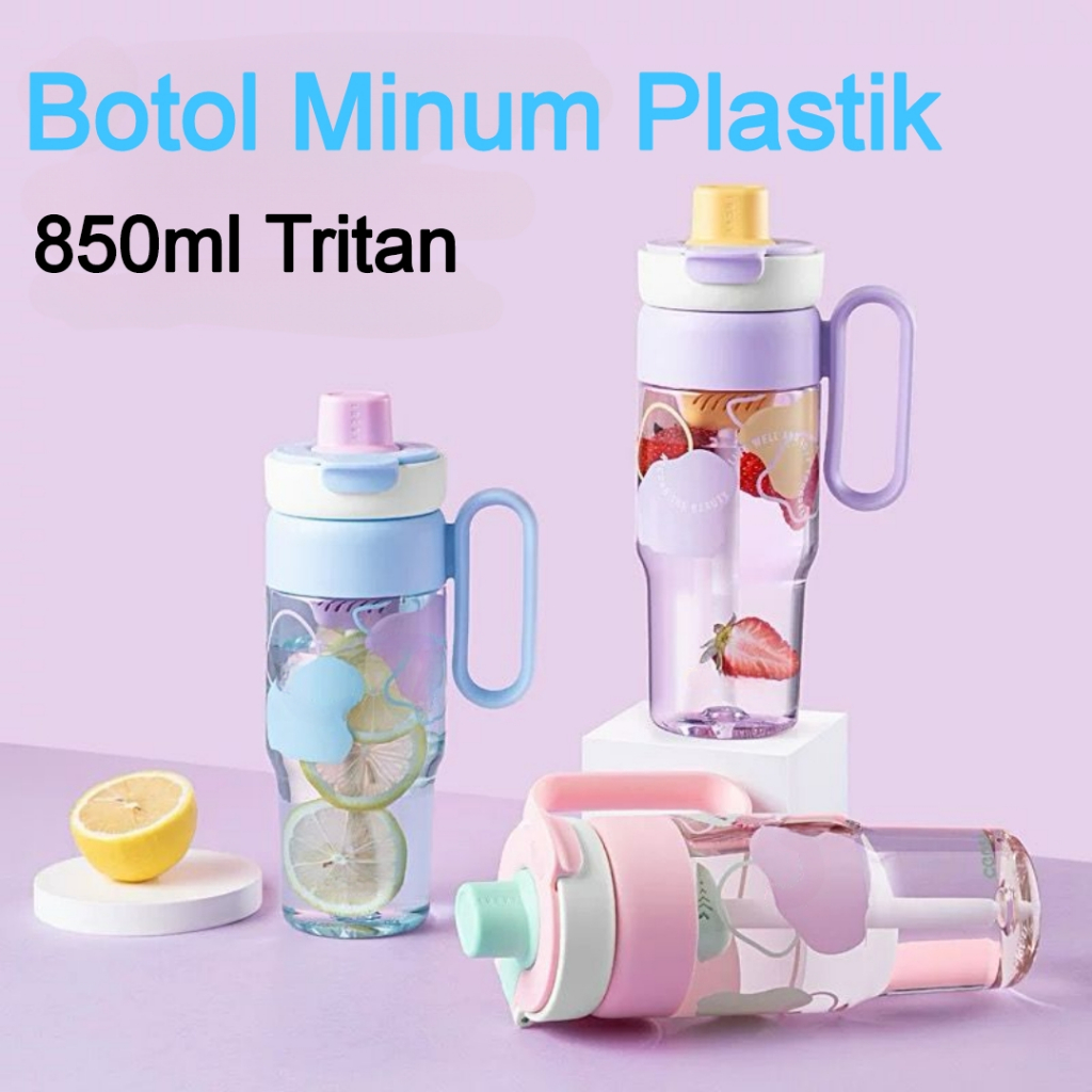 Jual Botol Minum 850 ml Tumbler Plastik Air Minum Es BPA Free Botol ...