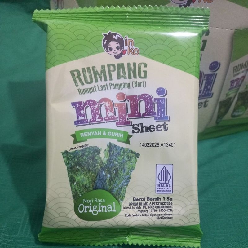 Jual Rumput laut panggang (Nori) RUMPANG mini sheet INKO exp 05-03-2026 ...