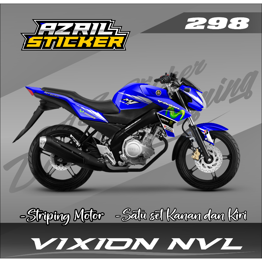 Jual Decal Sticker Vixion NVL 2013 - 2015 Full Body Fullset Decal Stiker Vixion NVL Fullbody Az ...