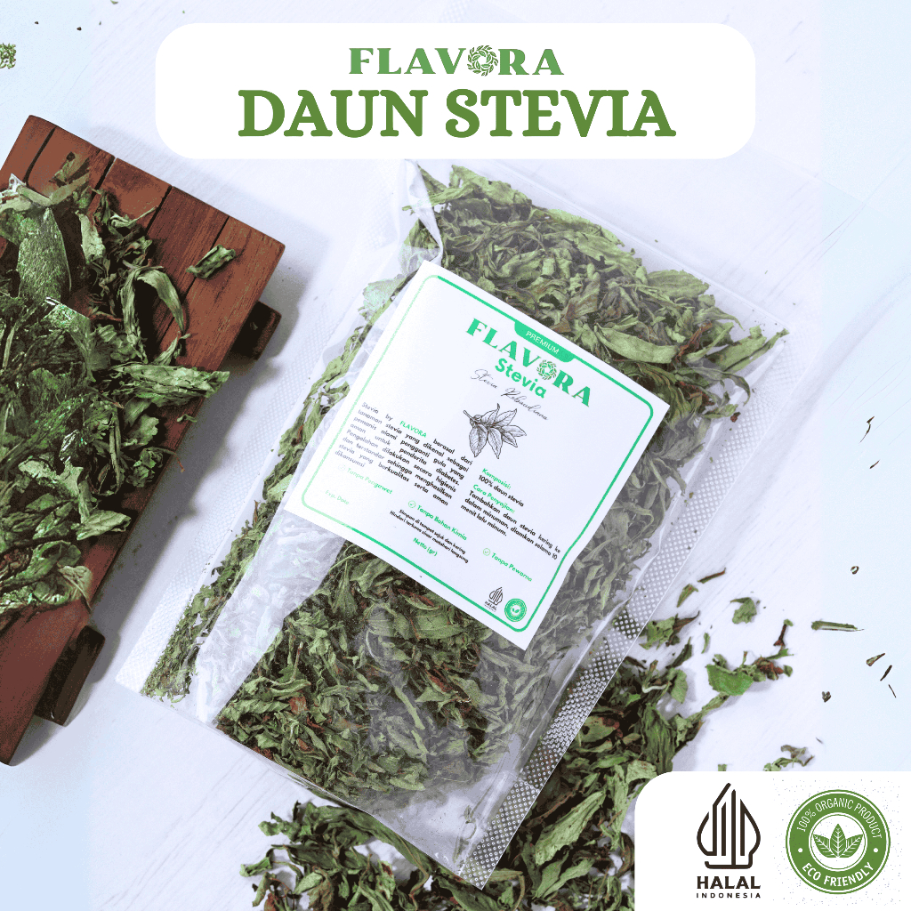 Jual Daun Stevia Kering Tanpa Batang Organik Premium Asli (Pemanis ...