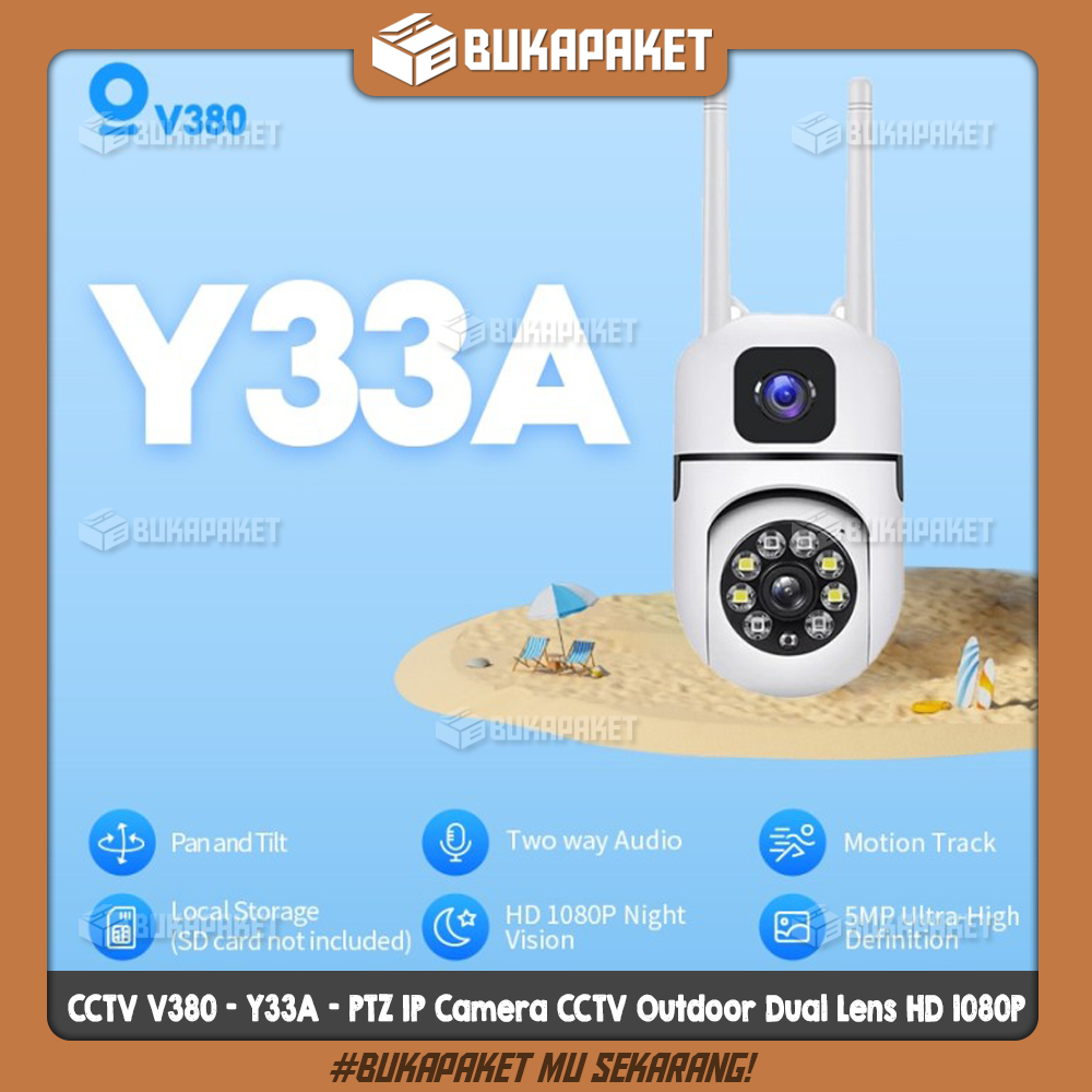 Jual CCTV V380 - Y33A PTZ IP Camera CCTV Outdoor Dual Lens HD 1080P ...