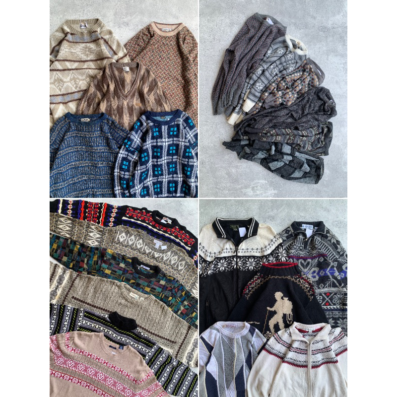 Jual KNITWEAR CARDIGAN VEST VINTAGE 3D PATTERN/SWEATER RAJUT/SWEATER ...