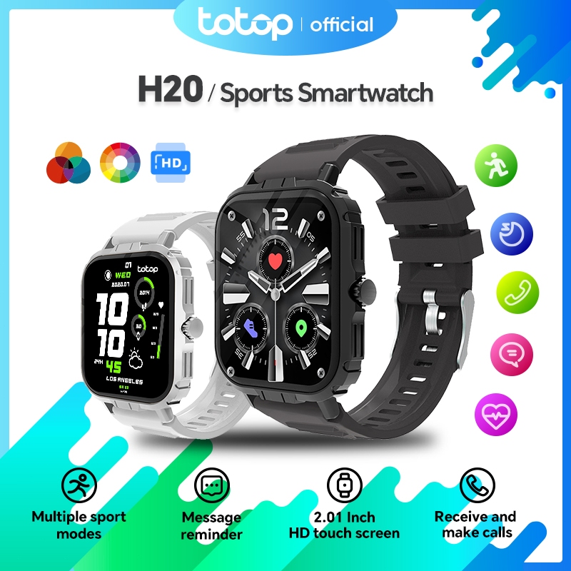 Jual Totop SmartWatch H20 Cool&Sports Bluetooth Smartband 2.01 inch HD ...
