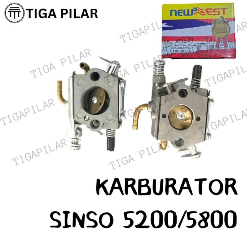 Jual KARBURATOR/CARBURATOR SINSO/SENSO CHAINSAW KECIL MINI CS5200/5800 ...