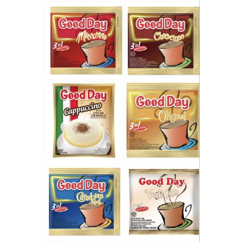 Jual KOPI RENTENGAN good day cappucino good daya carrabian nut chocino ...