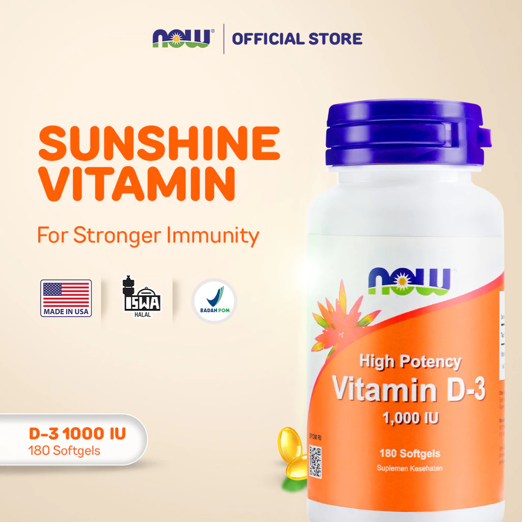 Jual NOW D3 K2 VITAMIN SUPPLEMENTS ALL VARIAN [400 IU, 1000 IU, 5000 IU ...