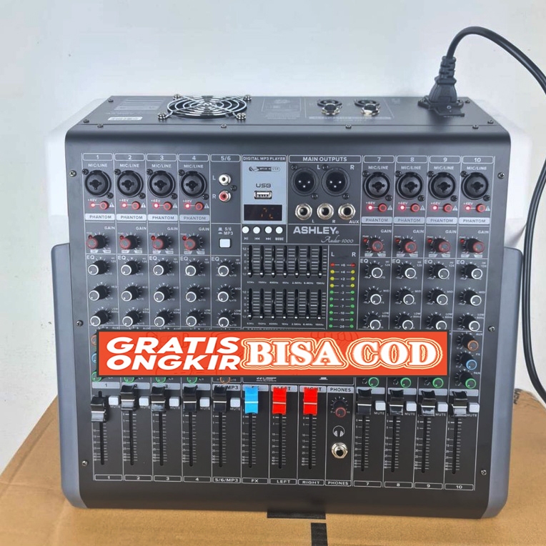 Jual POWER MIXER ASHLEY AUDIO 1000 AUDIO1000 10 CHANNEL ORIGINAL | Shopee Indonesia